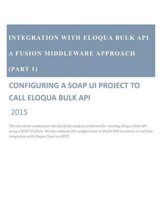 Integration with eloqua bulk api a fusion middleware approach (part 1 ...