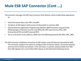 Integration with SAP using Mule ESB | PPT