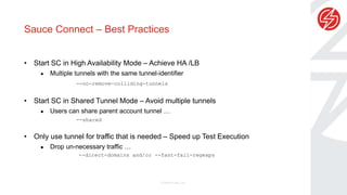 Integration with saucelabs over private network | PPTX