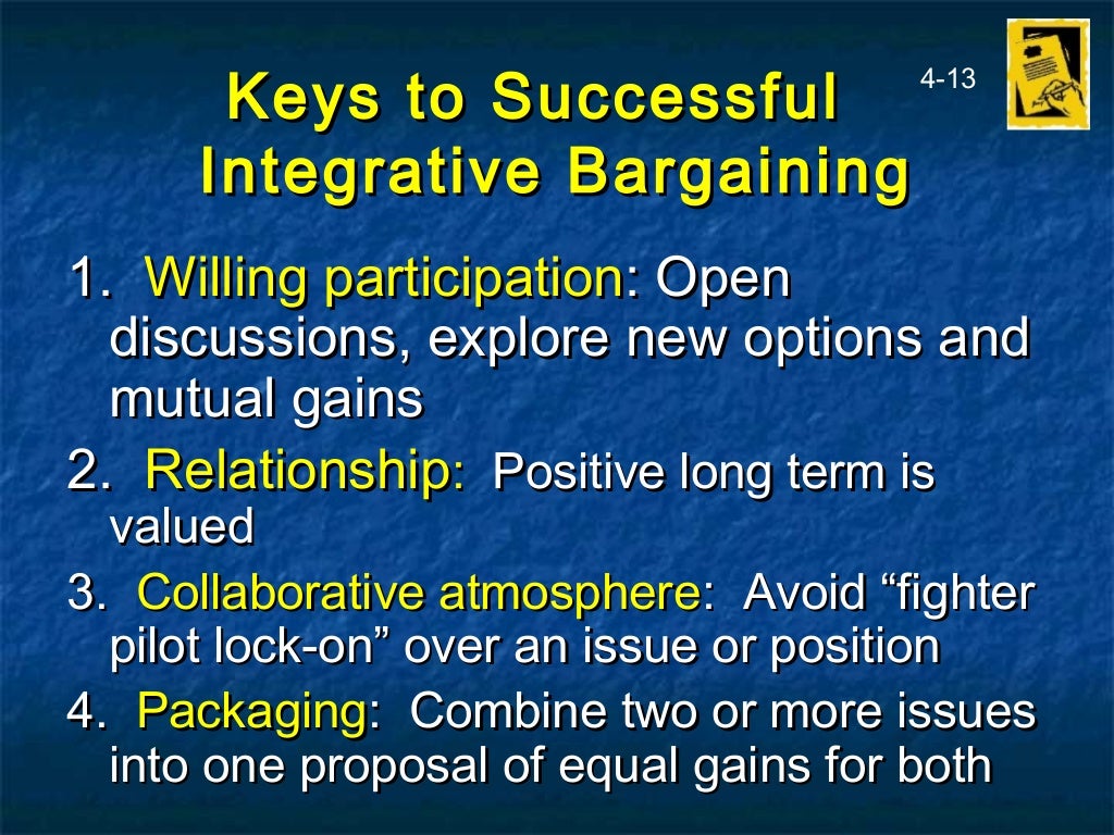 Integrative Bargaining {lecture Notes}