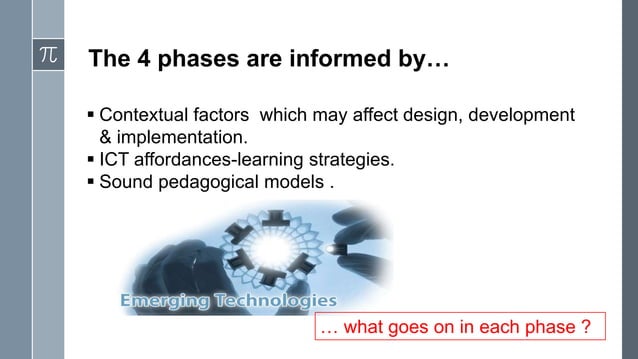 Integrative learning design framework (ildf) for the checet 2013 course | PPT
