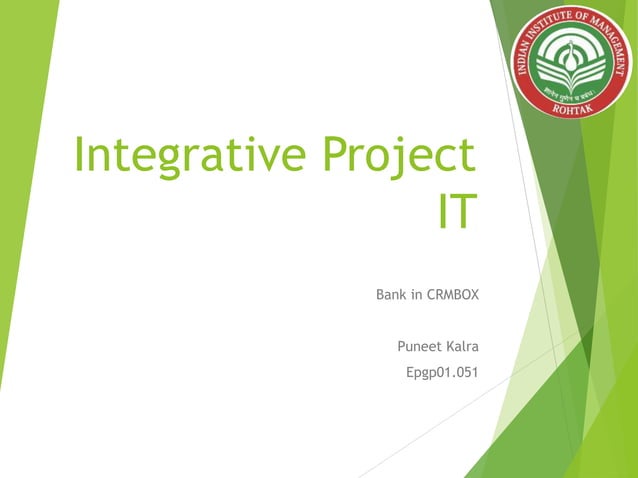 Integrative project IT - CRM | PPT