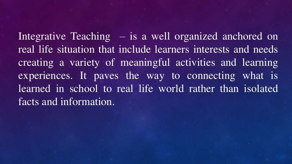 Integrative Teaching Strategies integrative-teaching-strategies