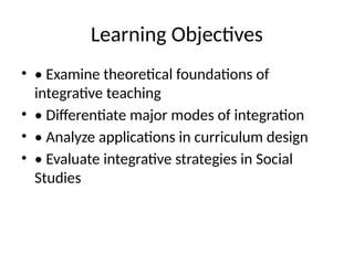 Comprehensive Modes and Strategies of Integrative Teaching in Education ...