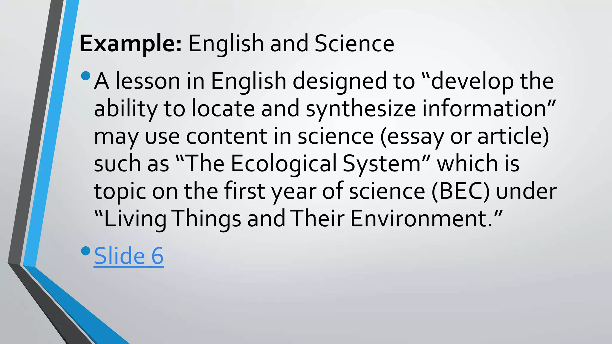 INTEGRATED TEACHING AND LEARNING APPROACHES | PDF