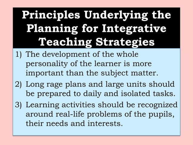 INTEGRATIVE TEACHING STRATEGY (Special Topics) - compiled by Krizzie ...