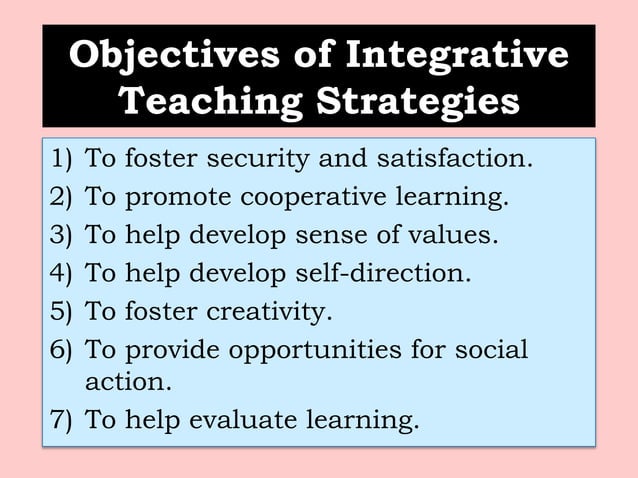 INTEGRATIVE TEACHING STRATEGY (Special Topics) - compiled by Krizzie ...