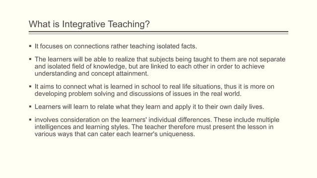 Integrative teaching techniques rex | PPT