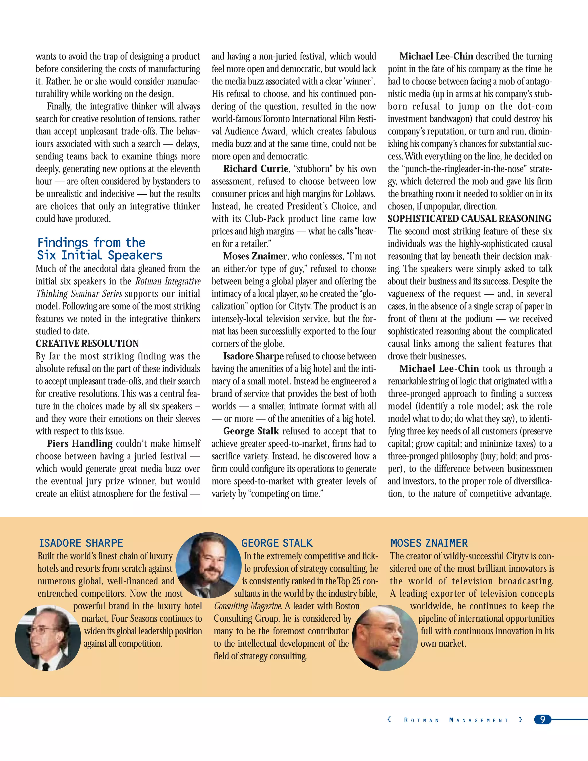 Integrative thinking a model takes shape | PDF