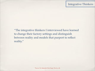 Roger Martin and Integrative Thinking | PDF