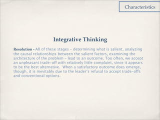 Roger Martin and Integrative Thinking | PDF