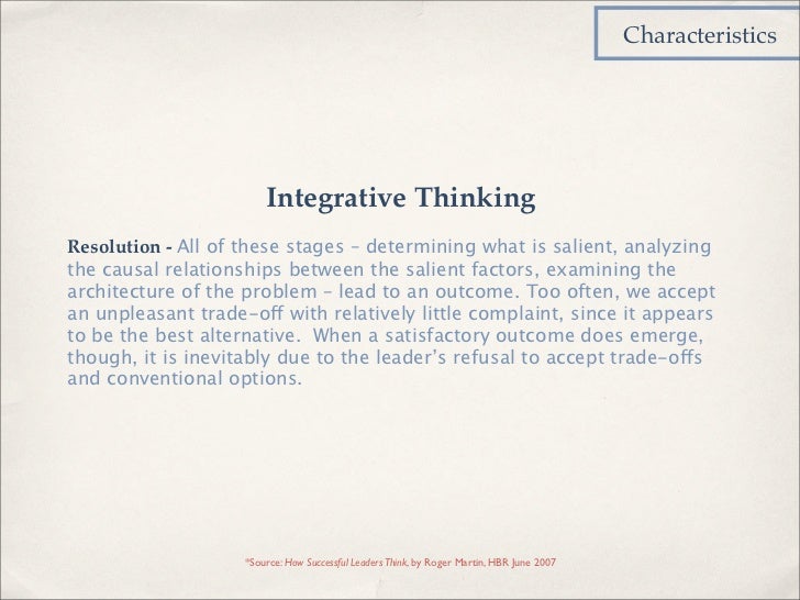 Roger Martin and Integrative Thinking