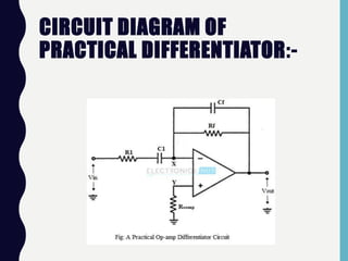 Integrator and differentiator op amp | PPTX