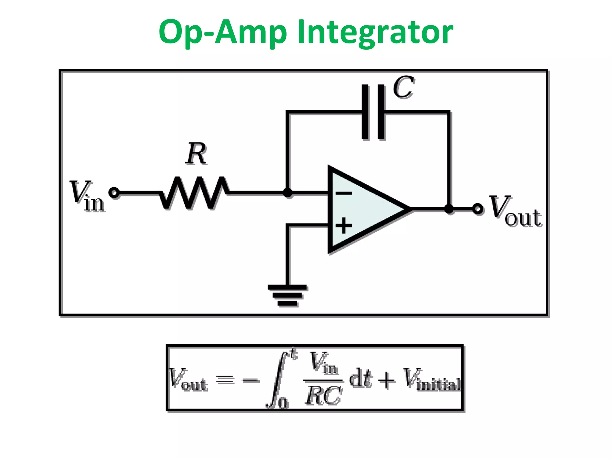 Integrator & diferentiator amplifier presentation by sarmad baloch | PPT