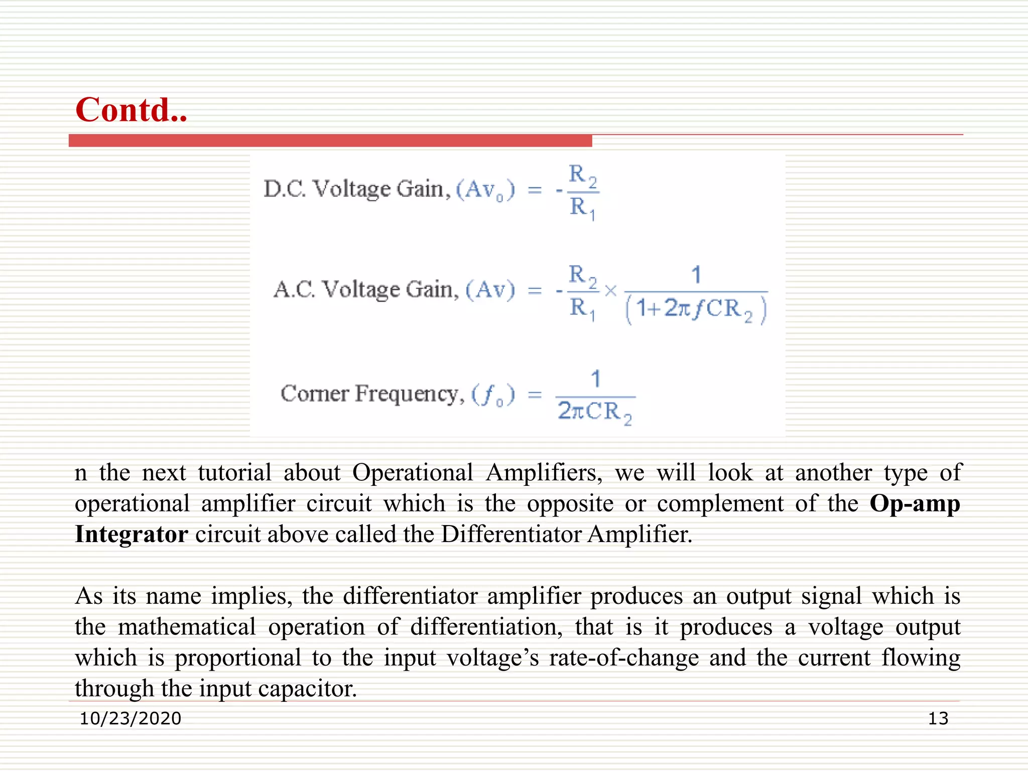 Integrator OP Amp | PDF