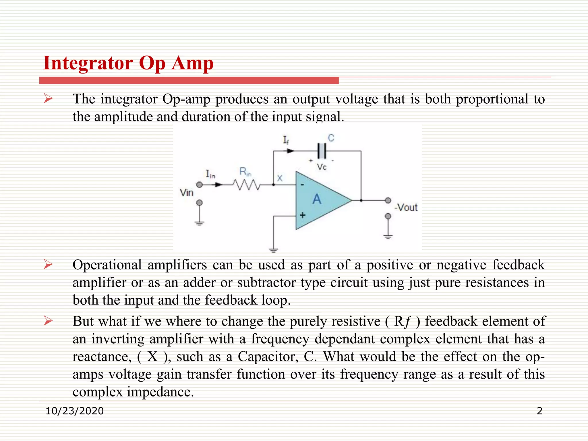 Integrator OP Amp | PDF