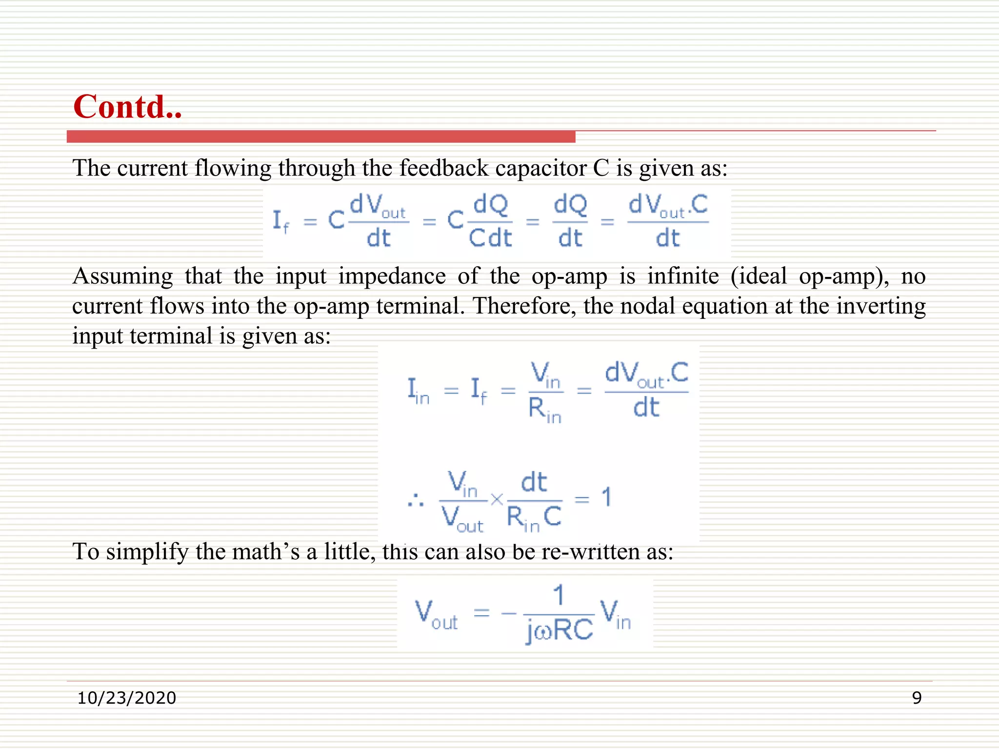 Integrator OP Amp | PDF