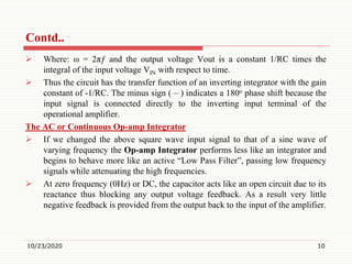Integrator OP Amp | PDF