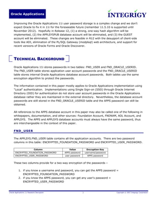 Integrigy oracle apps_password_issue | PDF | Operating Systems | Computer Software and Applications