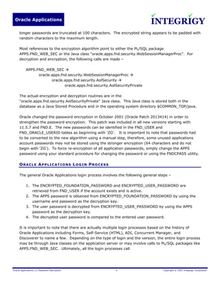 Integrigy oracle apps_password_issue | PDF | Operating Systems | Computer Software and Applications