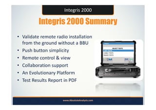 RRH Installation Testing with Integris 2000 | PDF