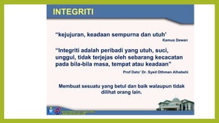 integriti dalam pentaksiran..upsi...presentation | PPTX