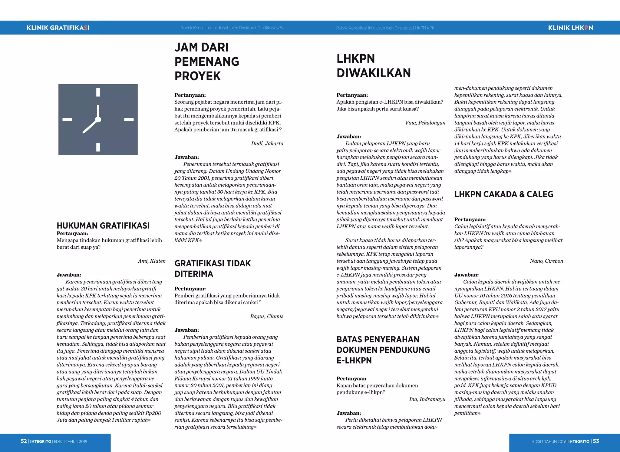 Majalah Integrito, KPK, edisi 1-tahun-2019 #Pemilihan Umum 2019 | PDF