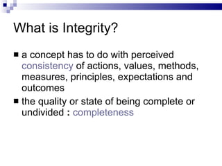 Integrity | PPT