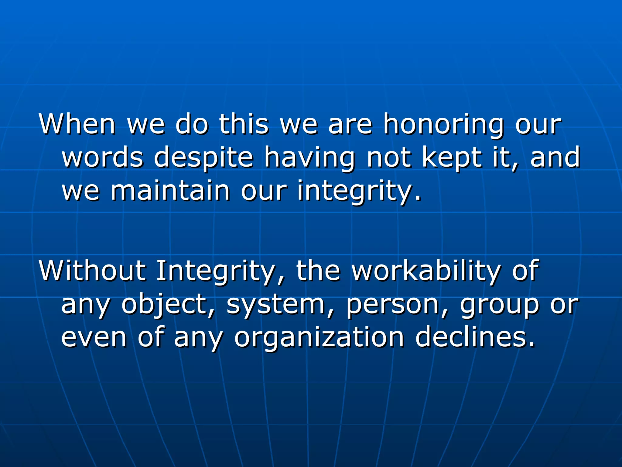Integrity | PPT