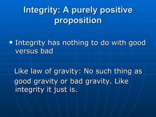 Integrity | PPT