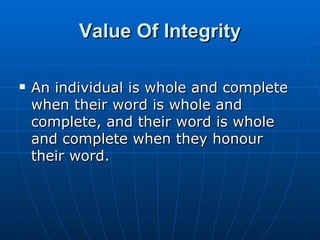 Integrity | PPT