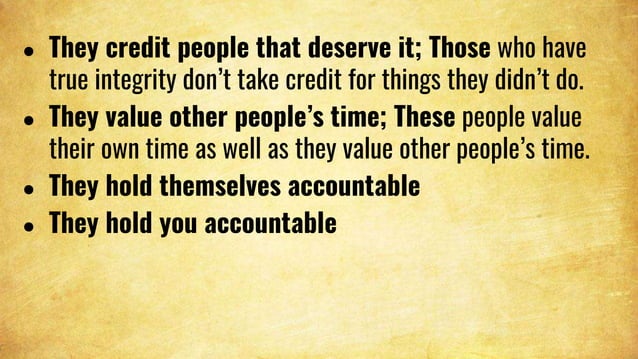 Integrity | PPTX | Career Advice | Careers
