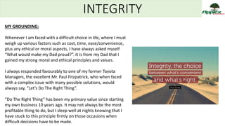 Integrity | PPTX | Business and Finance