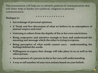 Integrity - Communication - Dialogue | PPT