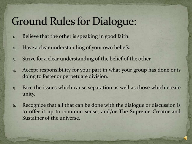 Integrity - Communication - Dialogue | PPT