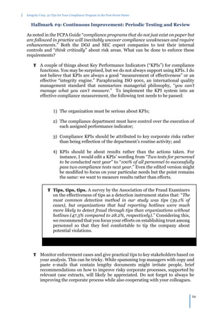 Integrity corp. 50 Tips For Your Compliance Program in the Post-Soviet ...