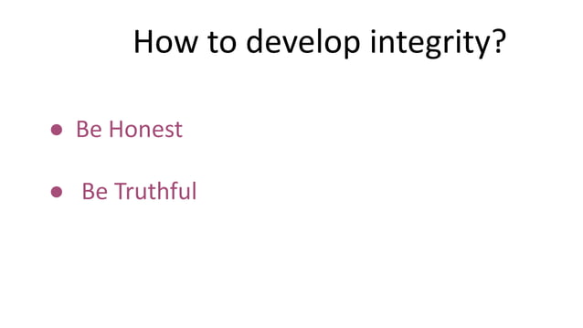 INTEGRITY | PPTX | Career Advice | Careers