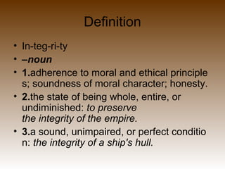 Integrity 101 | PPT
