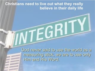 Integrity in Relationship | ODP