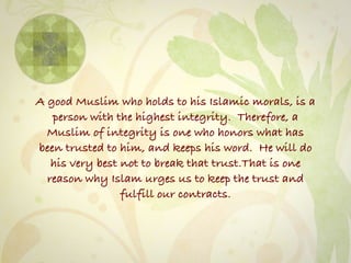 Integrity | PDF | Islam | Religion & Spirituality