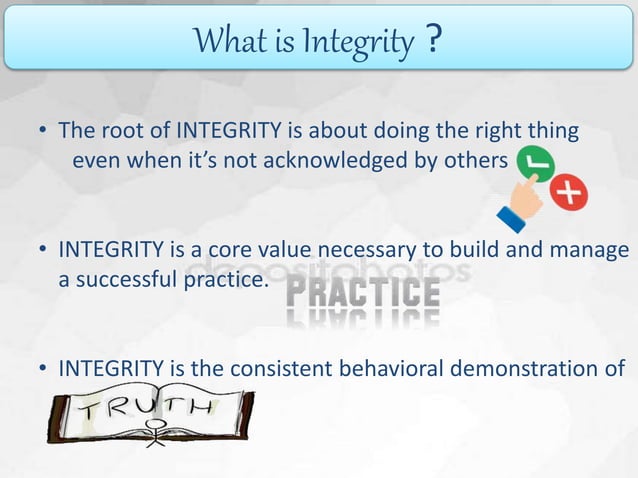 Integrity at work | PPTX