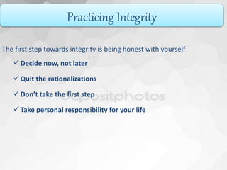 Integrity at work | PPTX