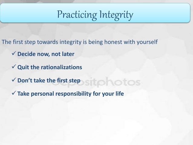 Integrity at work | PPTX