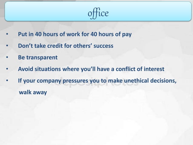 Integrity at work | PPTX