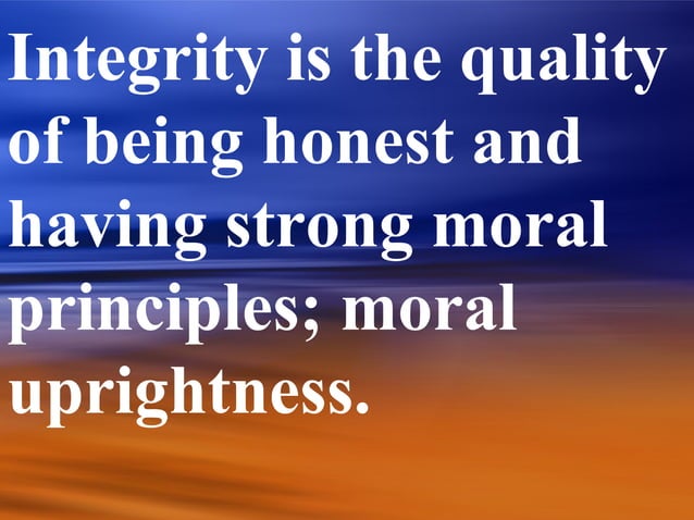 Integrity at workplace. | PPT