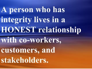 Integrity at workplace. | PPT