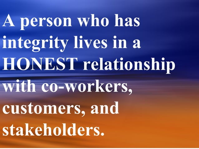 Integrity at workplace. | PPT