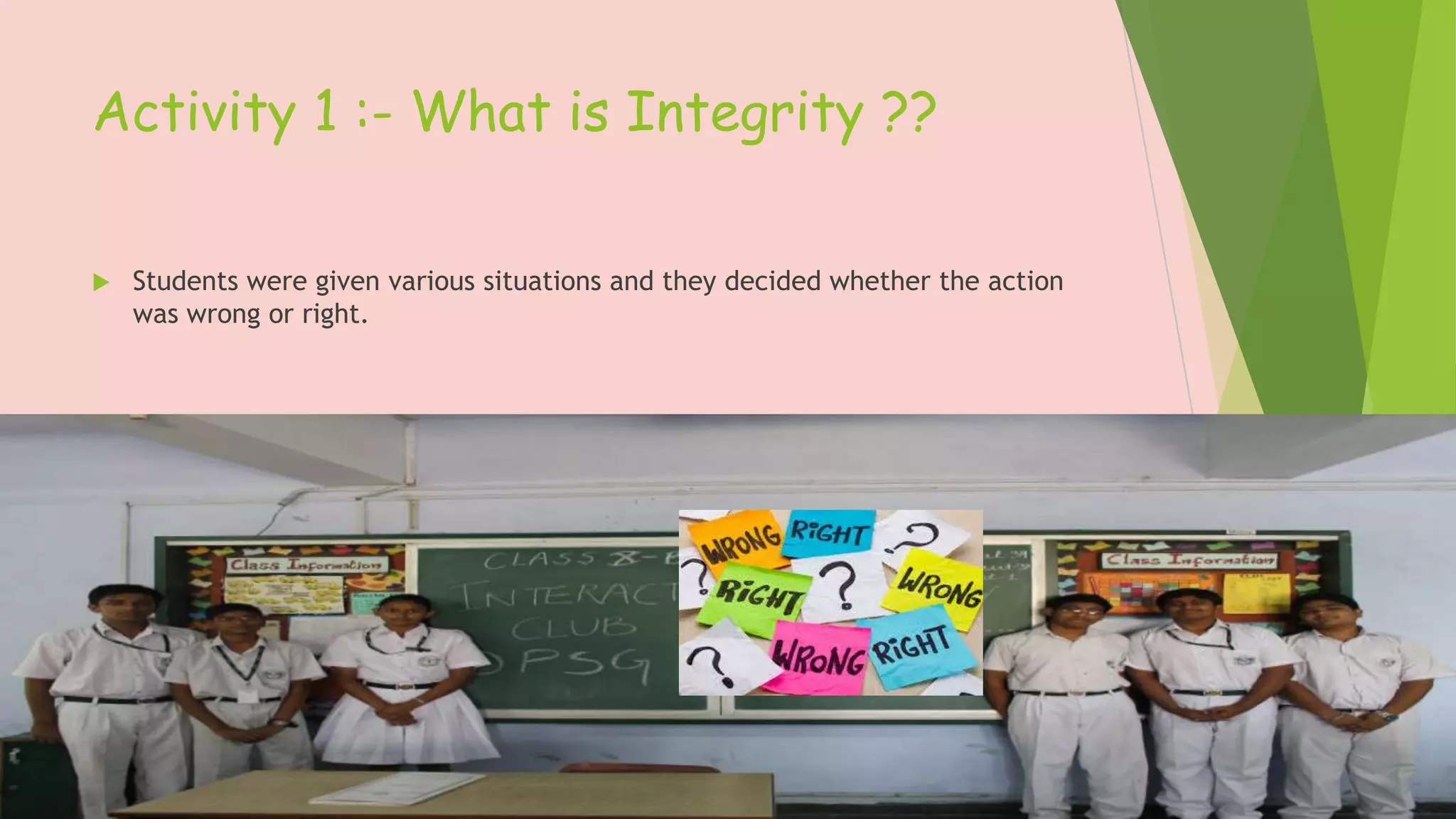 Integrity club | PPTX