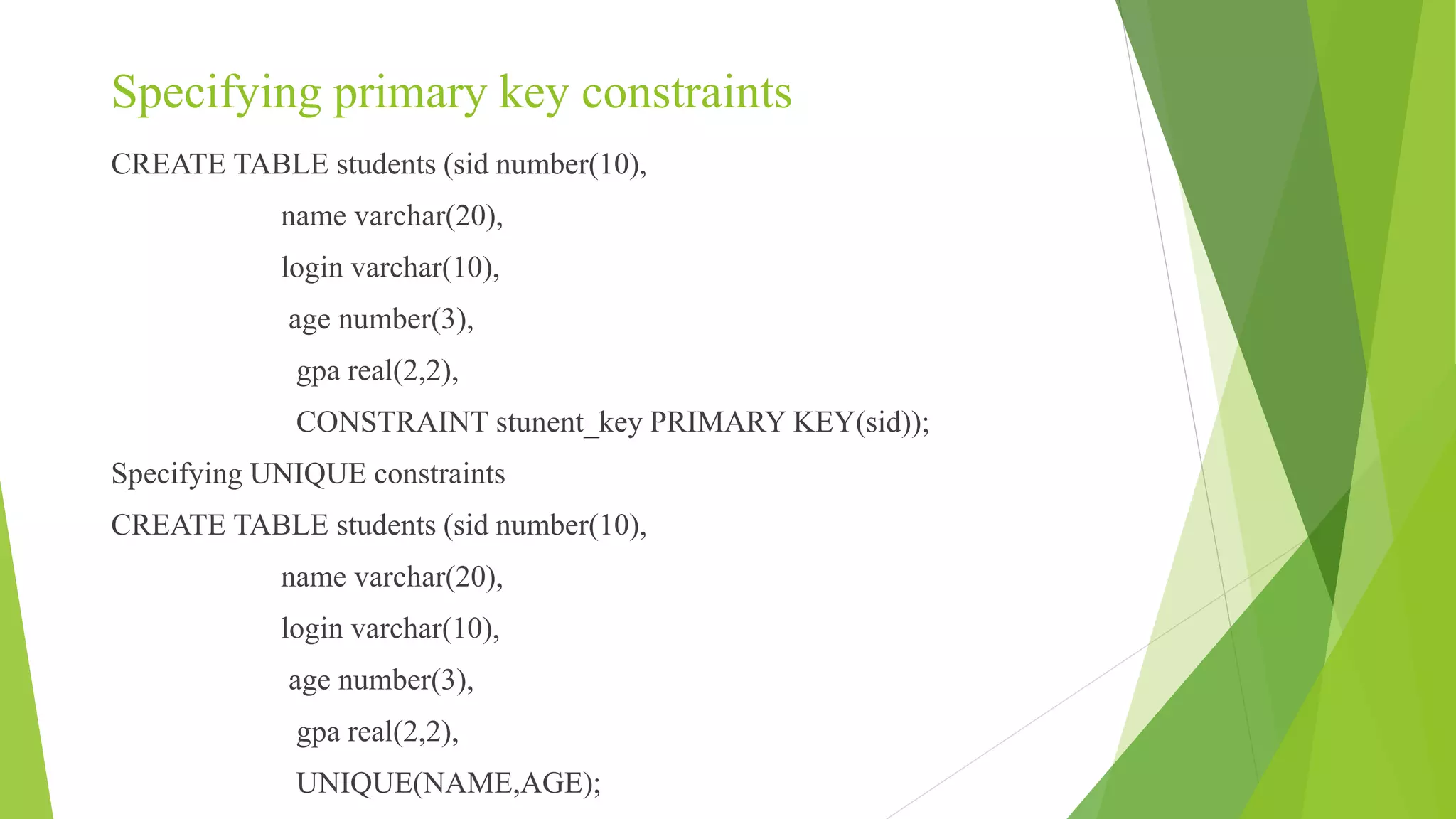 Integrity constraints | PDF