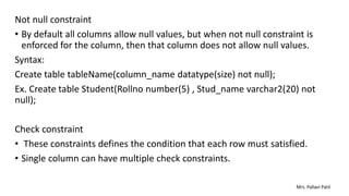 Integrity Constraints in Database Management System.pptx | Databases | Computer Software and ...